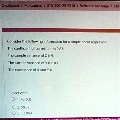 Solved Dashboard My Courses Sta1501 23 Ex10 Welcome Message