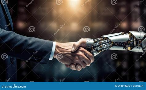 Human Robot Collaboration With Ai Stock Image Image Of Human Digital