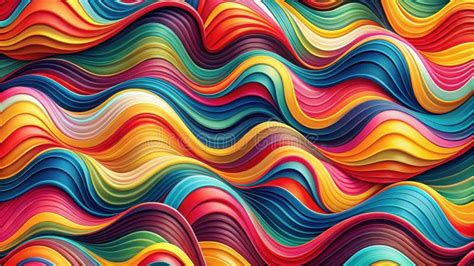 Abstract Colorful Wave Pattern Background Design With Vibrant Hues And