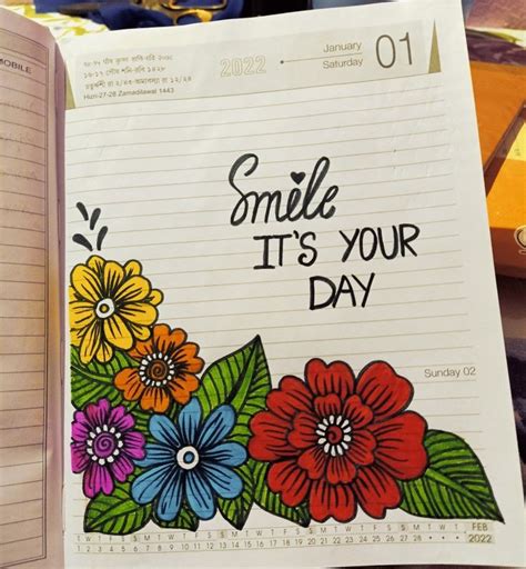 Colorful Flower Notebook Design