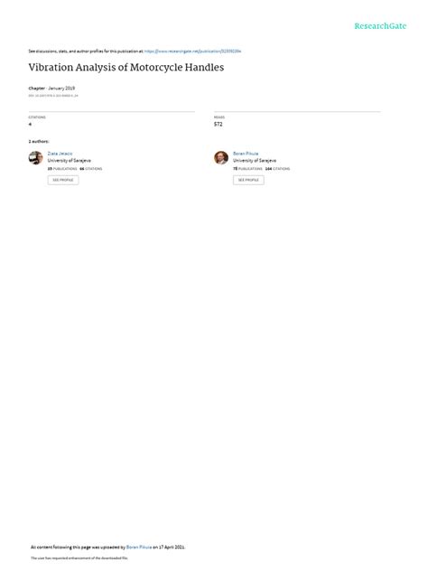 Vibration Analysis Of Motorcycle Handles Pdf Accelerometer