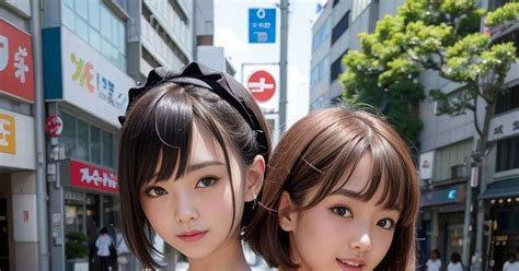 美少女 街中で魅せつけるなかよし Yukaのイラスト Pixiv