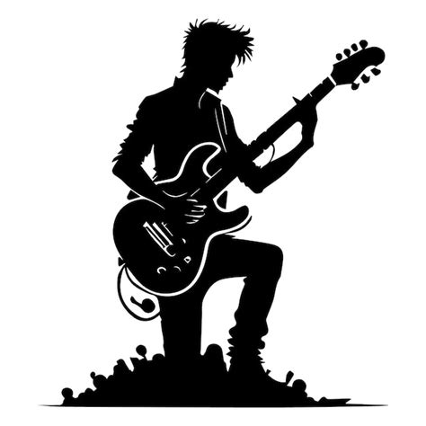 Premium Vector Guitarist Vector Silhouette