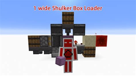1 Wide Minecraft Shulker Box Loader Tutorial Derrotstein Youtube