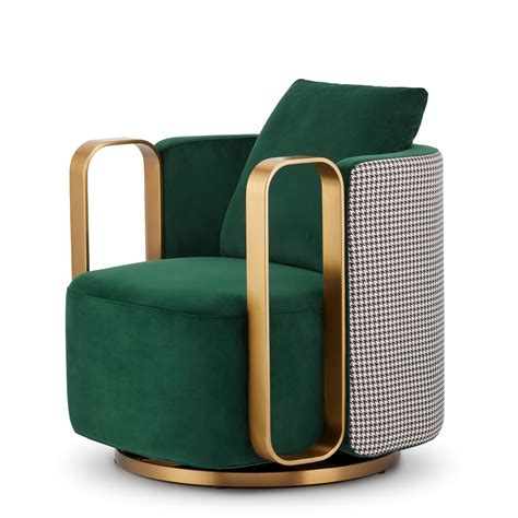 Fotel Sona styl glamour złote dodatki do salonu elegancki DOT DESIGN