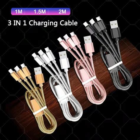 In Charging Cord Type C Charger Cable For Android Typec G M USB Nylon Shopee Philippines