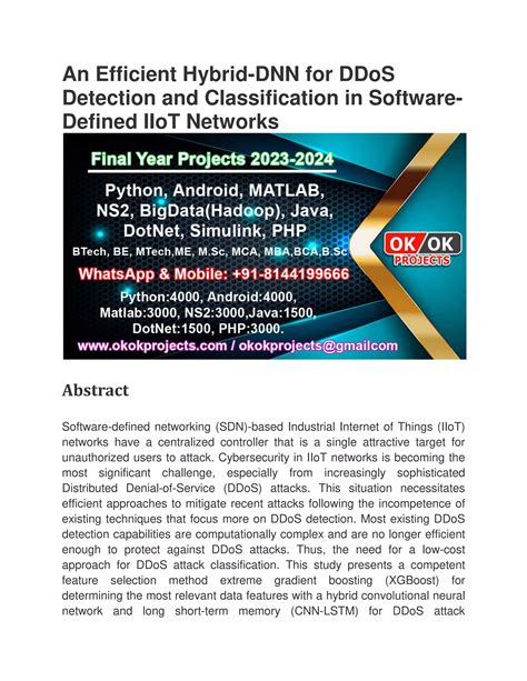 An Efficient Hybrid Dnn For Ddos Detection And Classification In