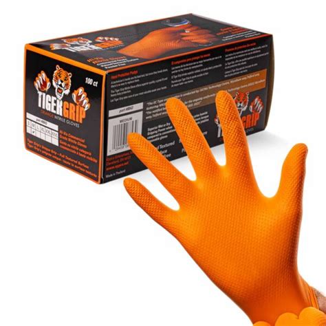 Tiger Grip Orange Nitrile Gloves Dr Beasleys