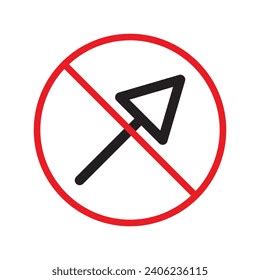 Forbidden Cursor Icon Prohibited Arrow Vector Stock Vector Royalty Free Shutterstock