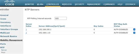 Configurar Ntp En Wlc Cisco