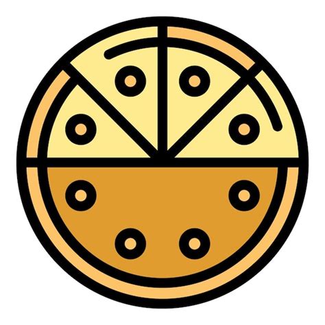 Vista Superior Icono De Tarta De Queso Vector De Contorno Pastel De