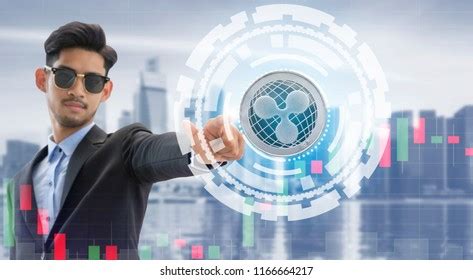 Ripple Cryptocurrency Investing Concept Businessman Pointing Stock Photo Edit Now