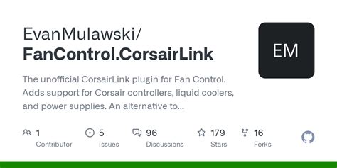 Releases EvanMulawski FanControl CorsairLink GitHub