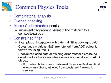 Physics Analysis Tools For The Cms Experiment At Lhc Ppt Download