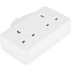 Extension Socket Gang White Toolstation