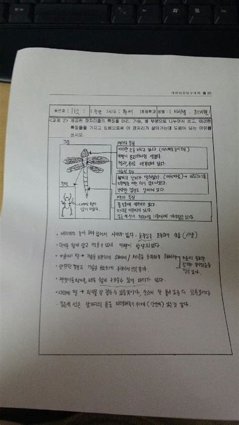 2017학년도 자연관찰탐구대회 보고서 수상작 네이버 블로그