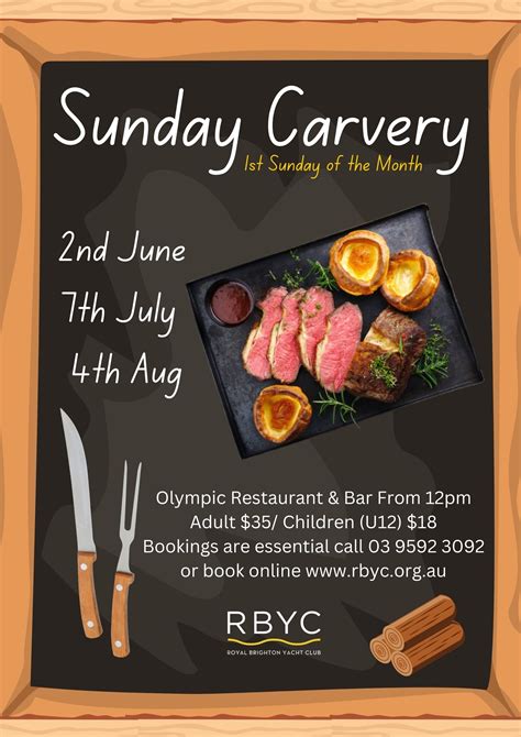 Sunday Carvery Royal Brighton Yacht Club