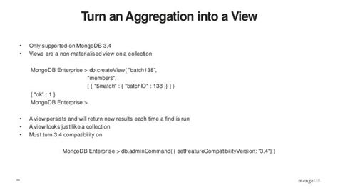 Beyond The Basics 2 Aggregation Framework