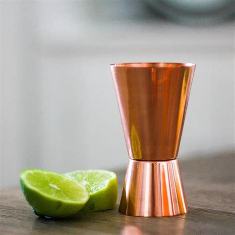 Chefhub 2040ml Copper Jigger Shot Glasses Double Jiggers Stainless