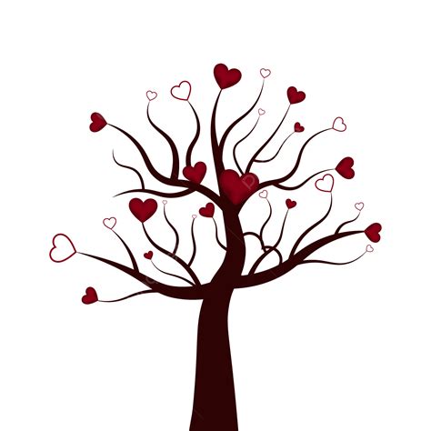 Creative Love Shape Tree With Shape Tree Love Tree Creative Tree Png