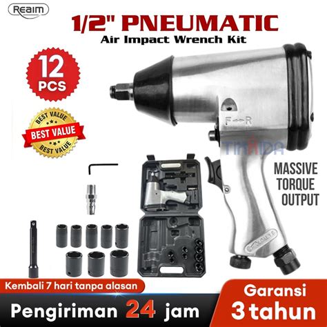 Jual Reaim Air Impact Wrench Kit 1 2 Mesin Buka Baut Angin Kompresor