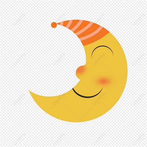 Luna De Dibujos Animados Dibujados A Mano Durmiendo Png Dibujos Ir A