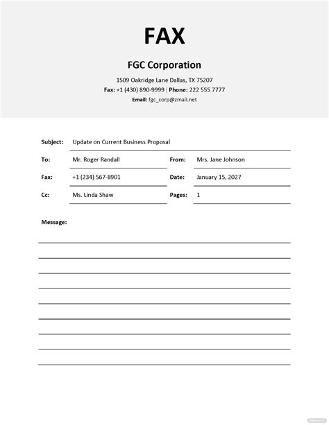 Printable Able Fax Cover Sheet Template