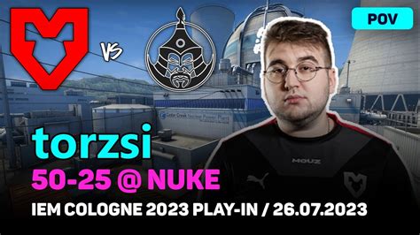 CSGO POV MOUZ Torzsi 50 25 Vs TheMongolz Nuke IEM Cologne 2023
