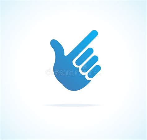 Cursor De Papel De La Mano Señalando Vector Del Icono Ilustración Del