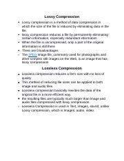 Understanding Lossy And Lossless Compression For File Size Course Hero