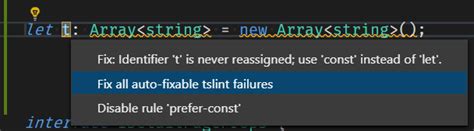 Missing Fix All Auto Fisable Tslint Failures From Command Pallete