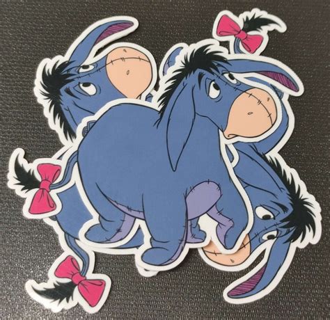 3 Inch Whimsical Eeyore Walking Pose Stickers Waterweather Etsy
