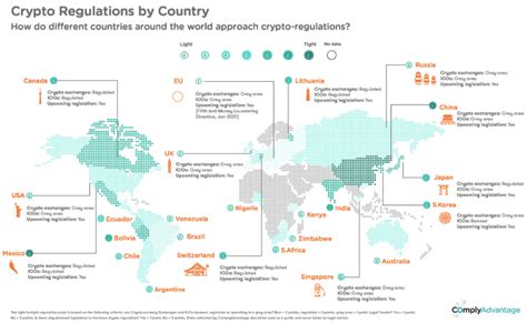 Mapped Cryptocurrency Regulations By Country Fintech