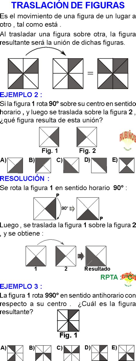 RotaciÓn Y TraslaciÓn De Figuras Ejercicios Resueltos Pdf Habilidad