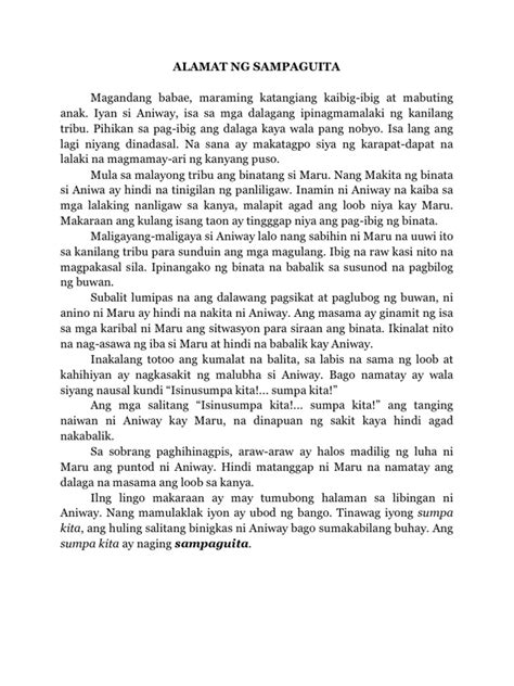 Alamat Ng Sampaguita