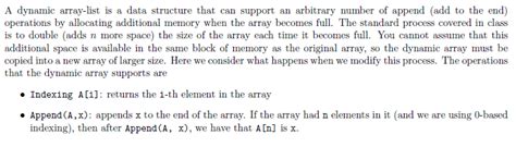 solved problem 2 derive the amortized runtime of append for