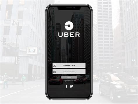 Uber Login Screen Ui By Paritosh Dave On Dribbble