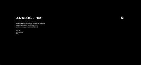 Analog HMI Concept On Behance