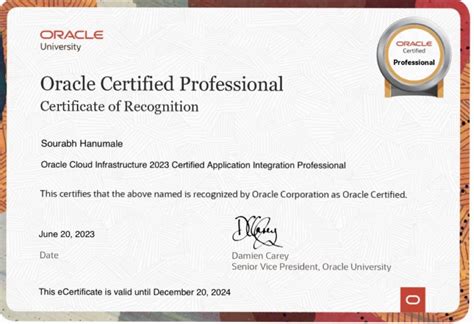 Sourabh Hanumale On Linkedin Oracle Oraclecloud Oracleuniversity