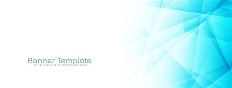 추상 블루 기하학적 배너 디자인 무료 벡터
