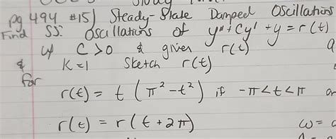 Pg 494 15 Steady State Damped Oscillation Find S5