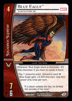 Vs System Blue Eagle James Dore Jr Played Marvel The Avengers Tcg
