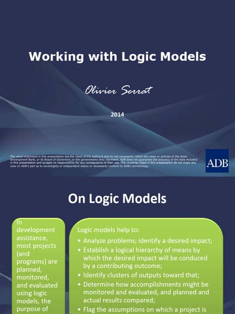 Working With Logic Models Pdf Information Risk