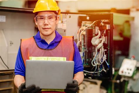 Machine Repair Fixing Pressure Gauge Of Machine In Factory Need To