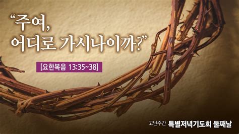 040623 유영교회 고난주간 특별저녁기도회 둘째날 Youtube