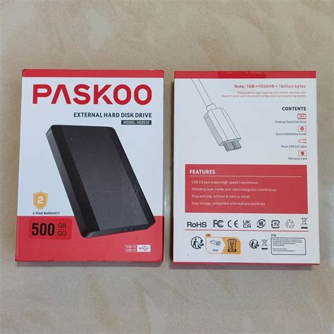 Жесткий диск 500Gb PASKOO (TOSHIBA, WD) - HD2515 для ПК / MacOS / PS4 ...