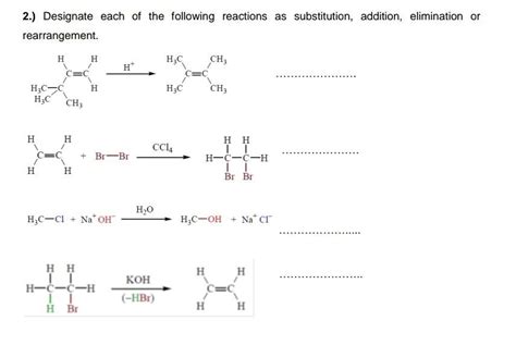 Solved 2.) Designate each of the following reactions as | Chegg.com