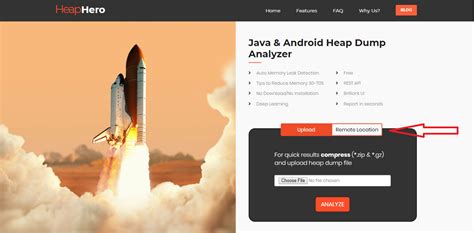 heaphero web remote location heaphero java and android heap dump