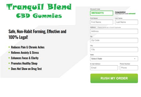 Tranquil Blend Cbd Gummies Official Get 30 Off New