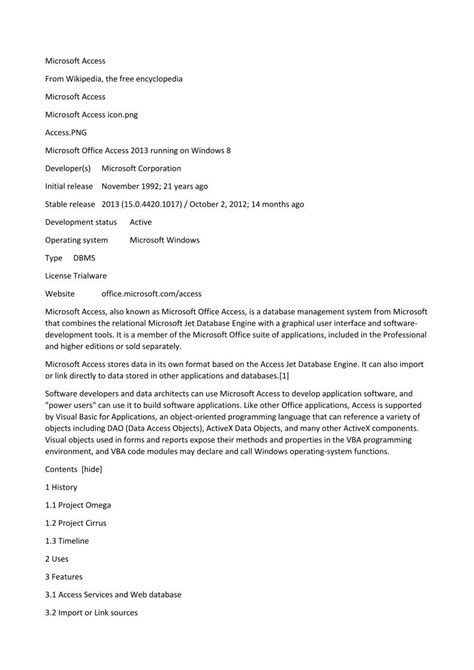 Pdf Microsoft Access Info Dokumentips